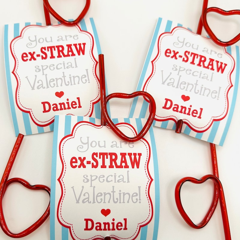 Valentines Day Straws - Etsy