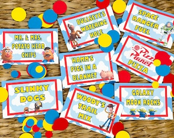 Toy Story Food Labels Toy Story Food Cards Instant Download - Etsy