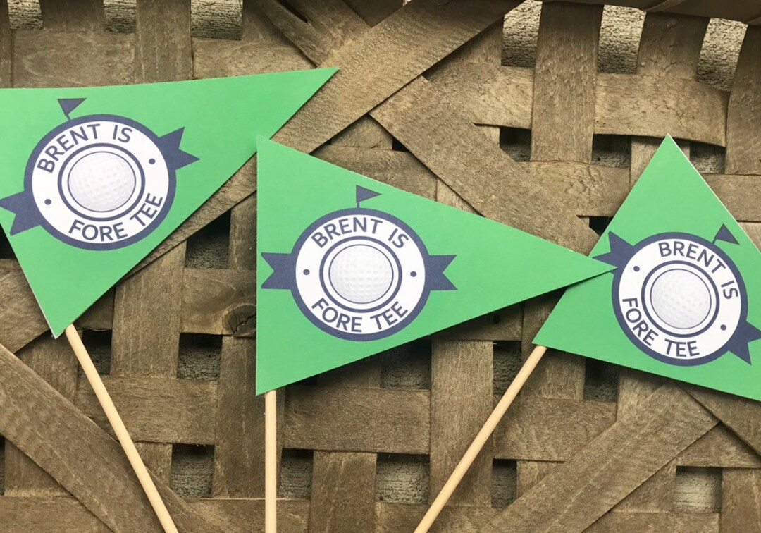 Golf Happy Birthday Centerpiece Flags: Party Decoration (set of 3) - Etsy