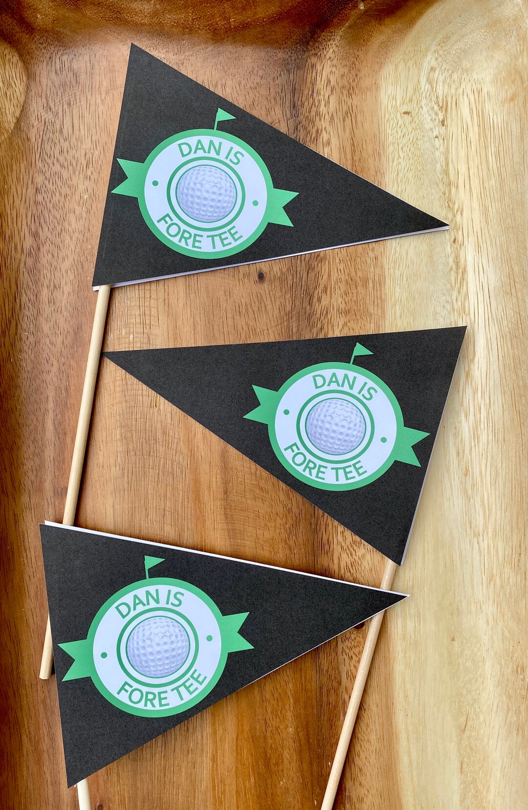GOLF Happy Birthday Centerpiece Flags Pennants set of 3 Party Packs ...