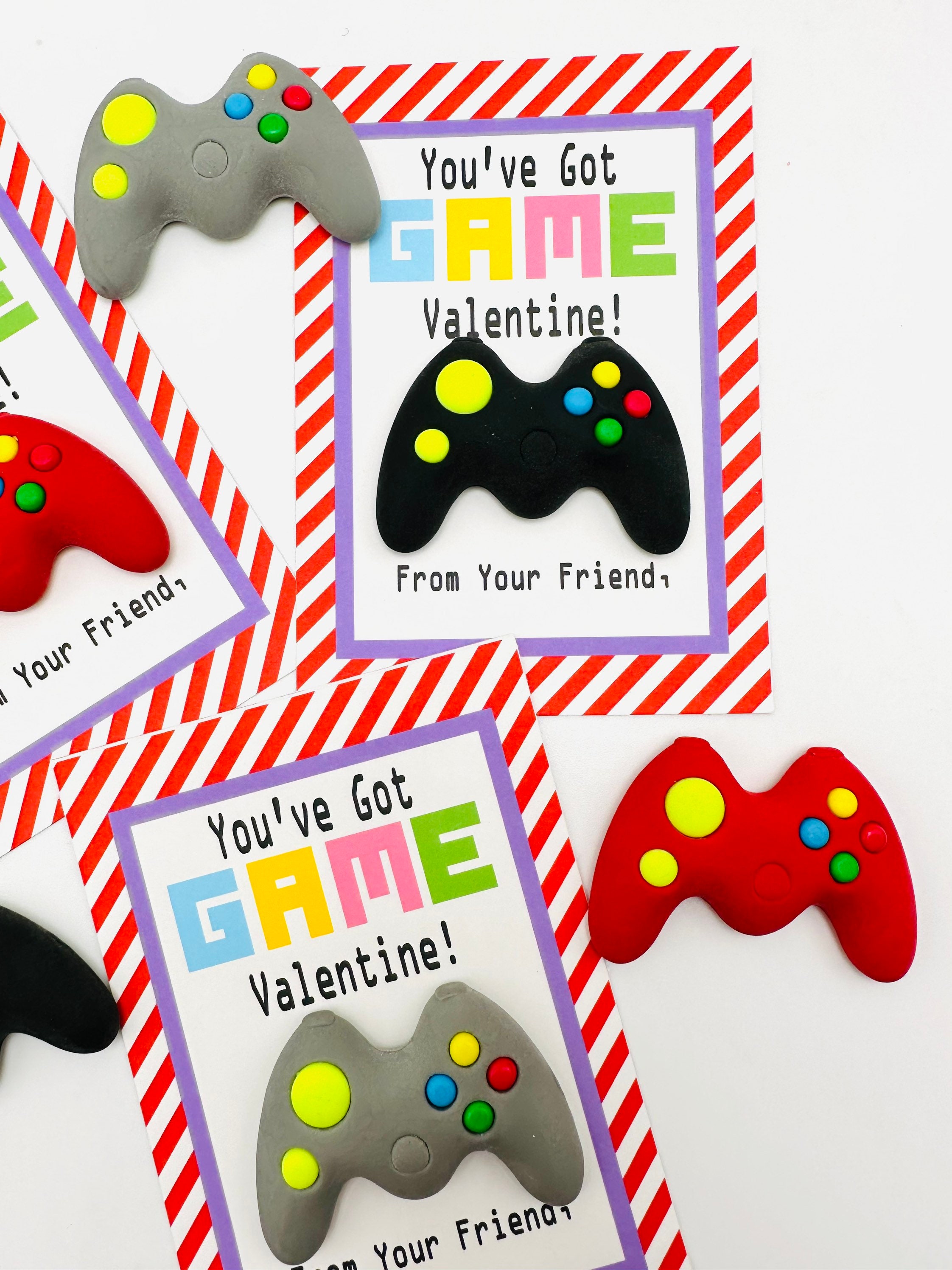 PRINT YOUR OWN Girly You've Got Game Valentine's Day Treat Tags Cards ...
