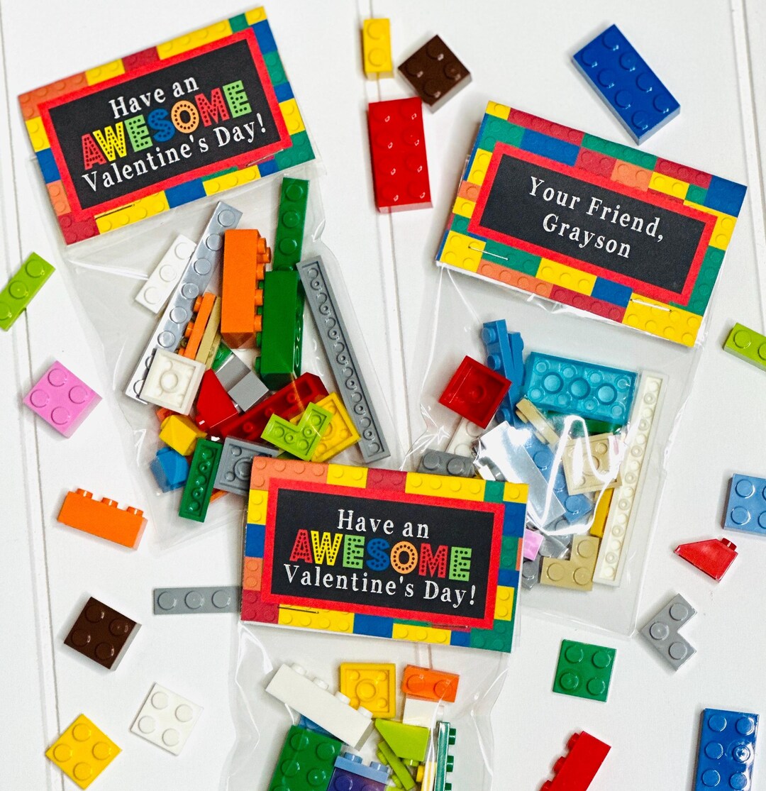 Building Blocks Valentine's Day Treat Tags: Personalized Cards (set of ...