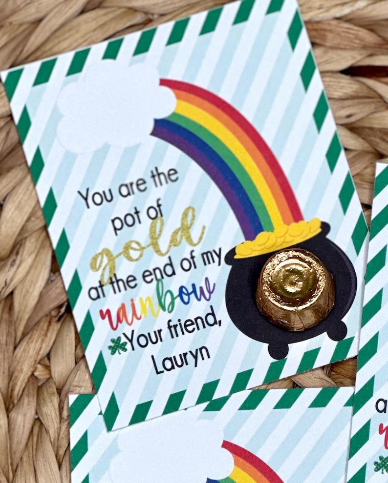 ST. PATRICKS DAY Treat Tags Party Favors Pot of Gold - Etsy