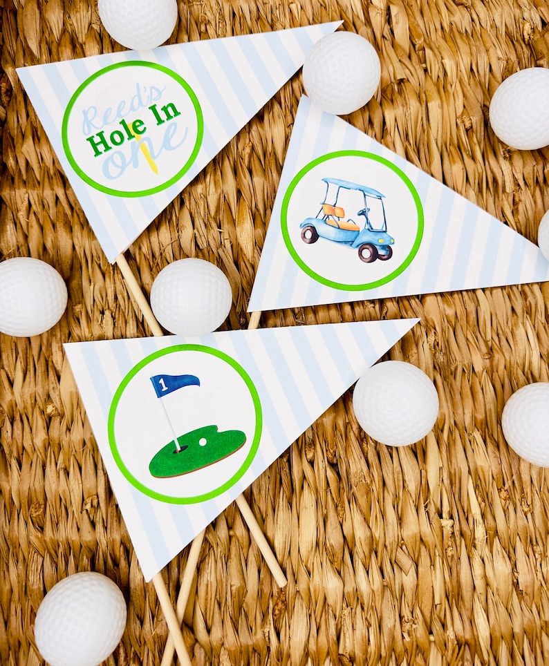 Golf Tournament Centerpiece Flags: Hole in One Theme (set of 3) - Etsy