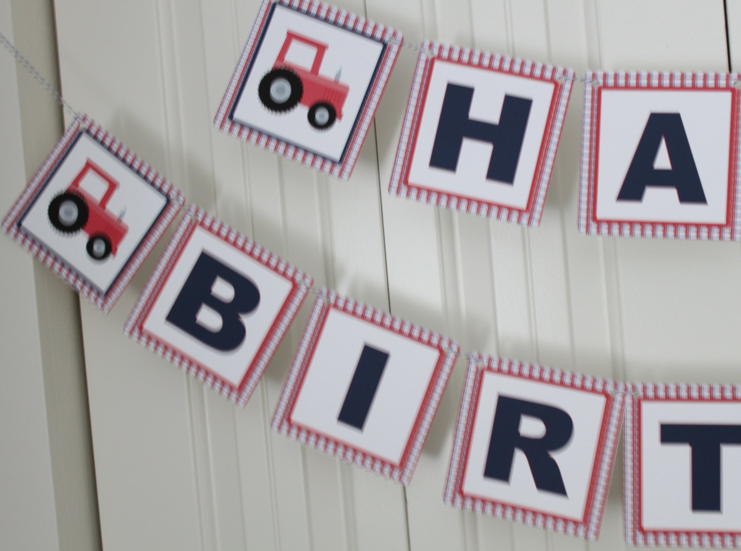TRACTOR Theme Happy Birthday or Baby Shower Party Banner - Etsy