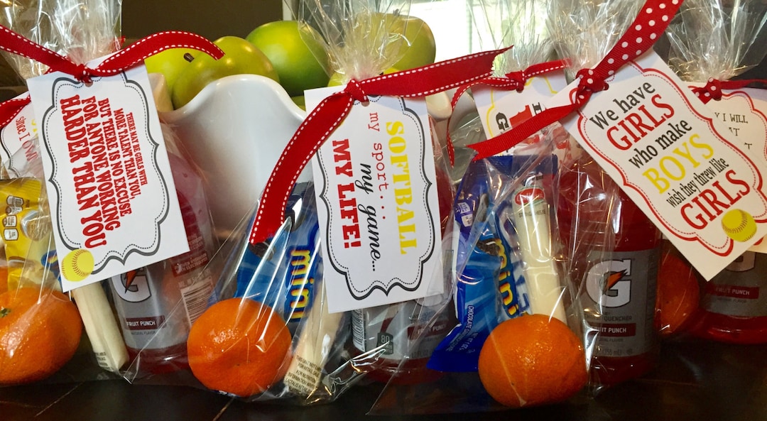 PRINT YOUR OWN Softball Treat Bag Favor Tags - {set of 9 Designs ...