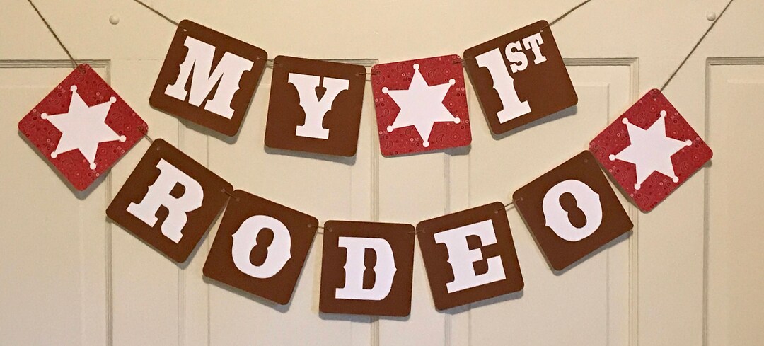 My First Rodeo Banner: Western Birthday, Baby Shower Decor - Etsy