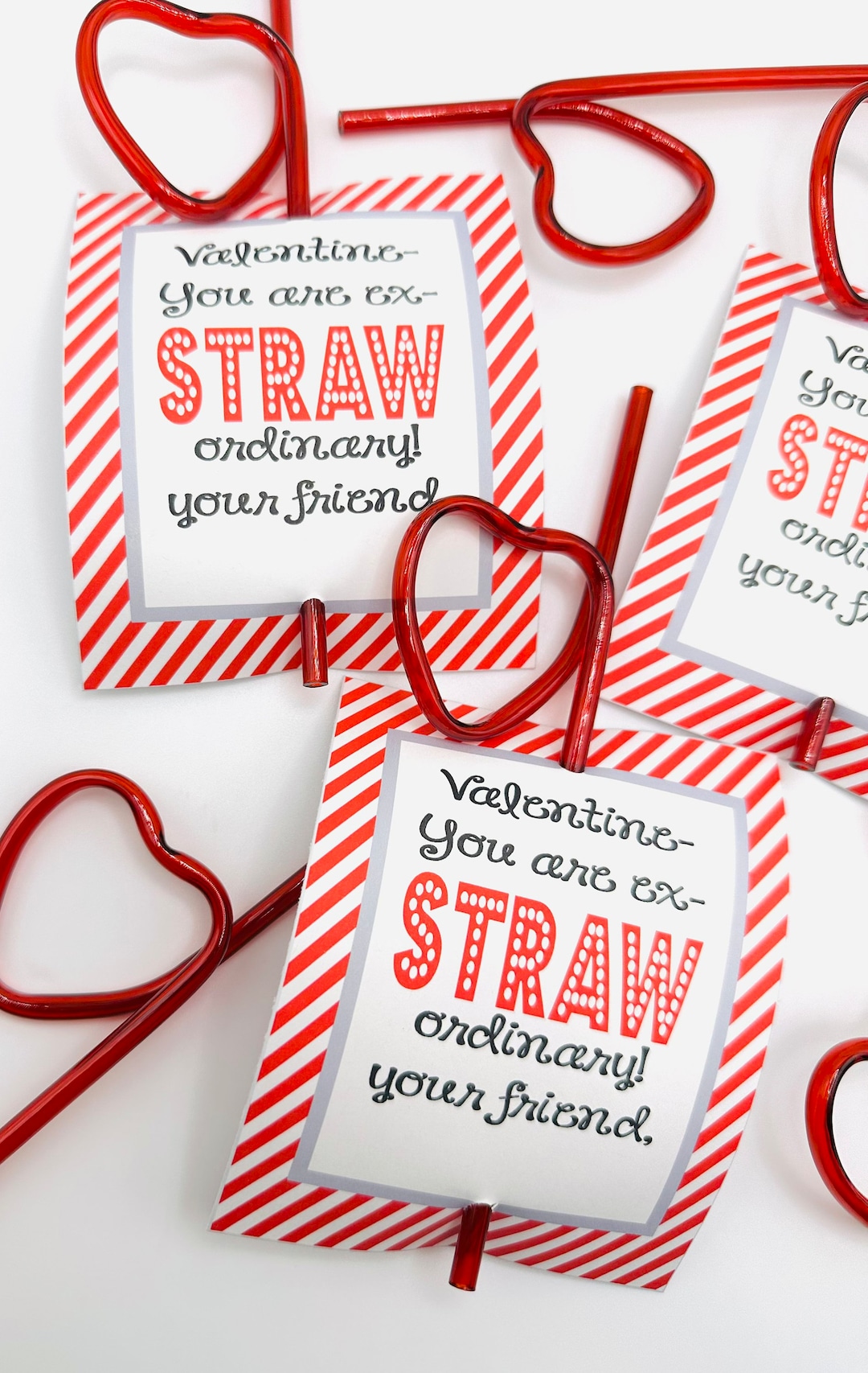 PRINT YOUR OWN Silly Straw Ex-straw-ordinary Valentine's Day Treat Tags ...