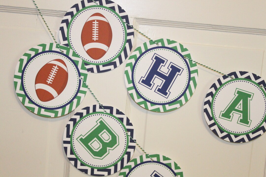 TOUCHDOWN Football Themed Happy Birthday or Baby Shower Party - Etsy