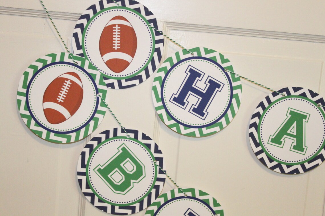 TOUCHDOWN Football Themed Happy Birthday or Baby Shower Party | Etsy