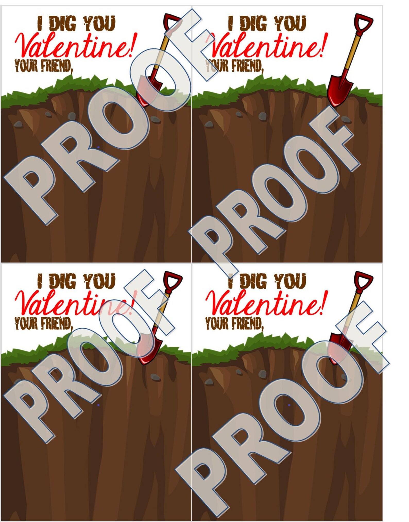 PRINT YOUR OWN I Dig You Gummy Worm Valentine's Day Treat - Etsy