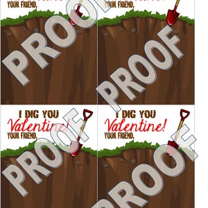 PRINT YOUR OWN I Dig You Gummy Worm Valentine's Day Treat Tags Cards ...