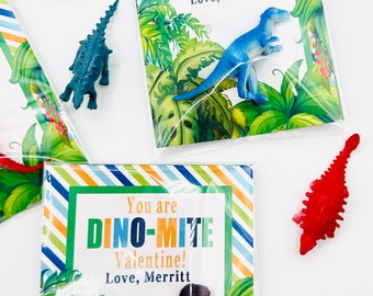 Toy Dinosaur Valentine Cards for Kids to Attach to Plastic - Etsy