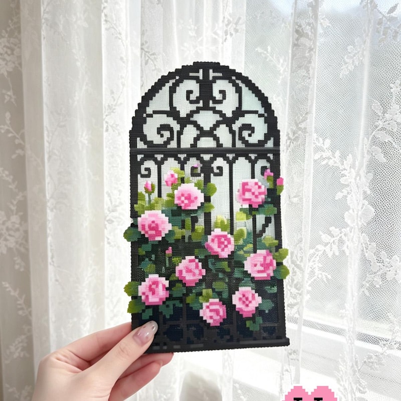 Rose Perler Pattern - Etsy UK