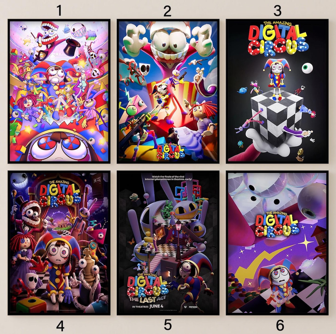 The Amazing Digital Circus Poster, Anime Wall Art Decor, Canvas Print ...