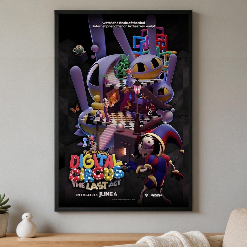 The Amazing Digital Circus Poster, Anime Wall Art Decor, Canvas Print ...
