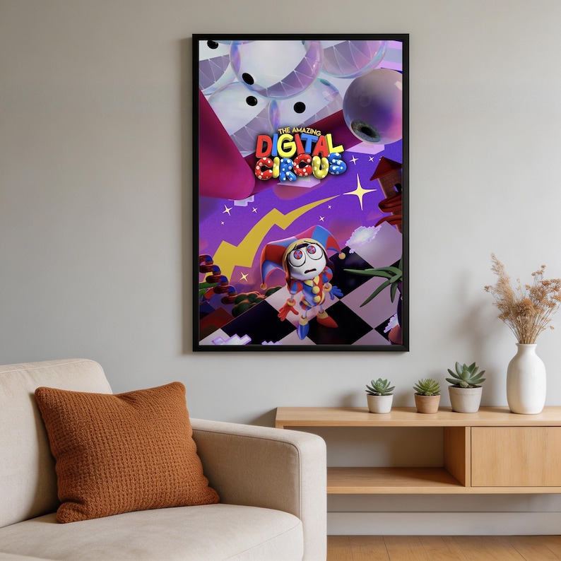 The Amazing Digital Circus Poster, Anime Wall Art Decor, Canvas Print ...