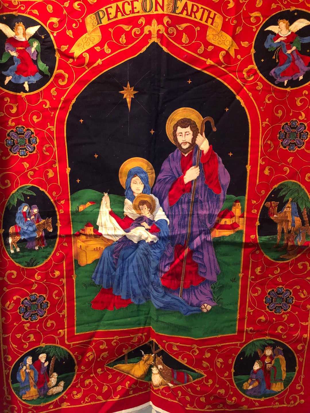 Vintage Rare Nativity Christmas Panel to Sew Christmas Door - Etsy