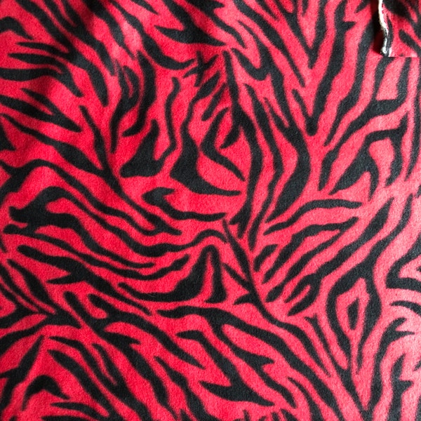 Red and White Zebra Fabric - Etsy