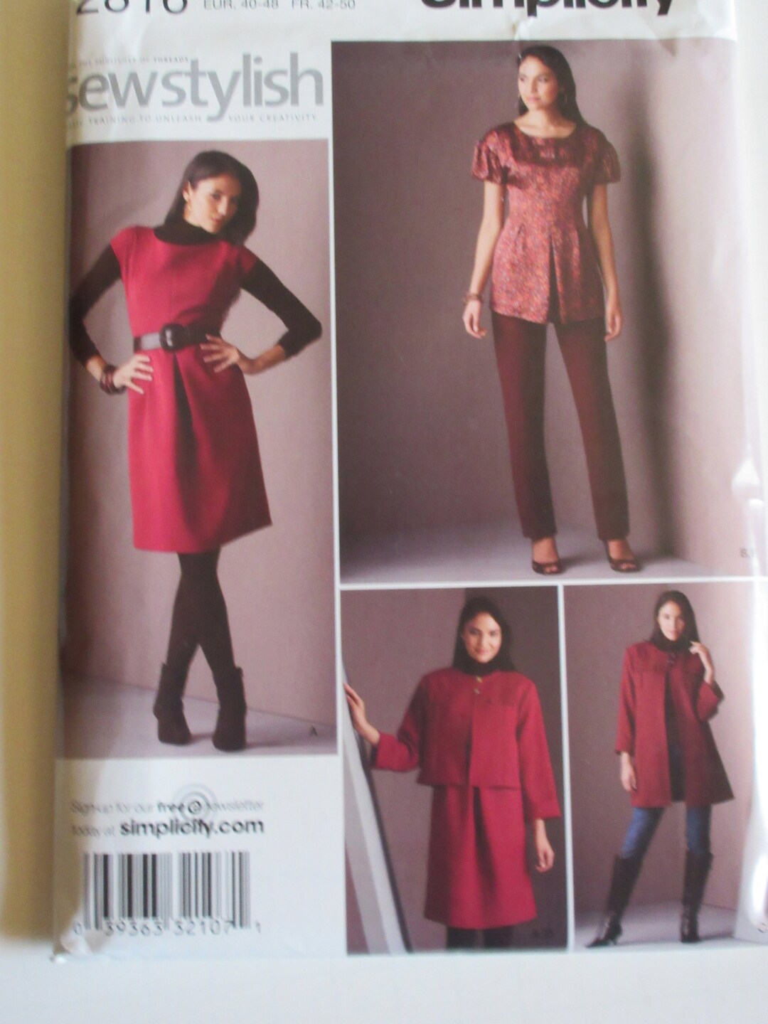 Plus Size Simplicity 2816 Patrón Chaqueta Falda Pantalón conjunto ...