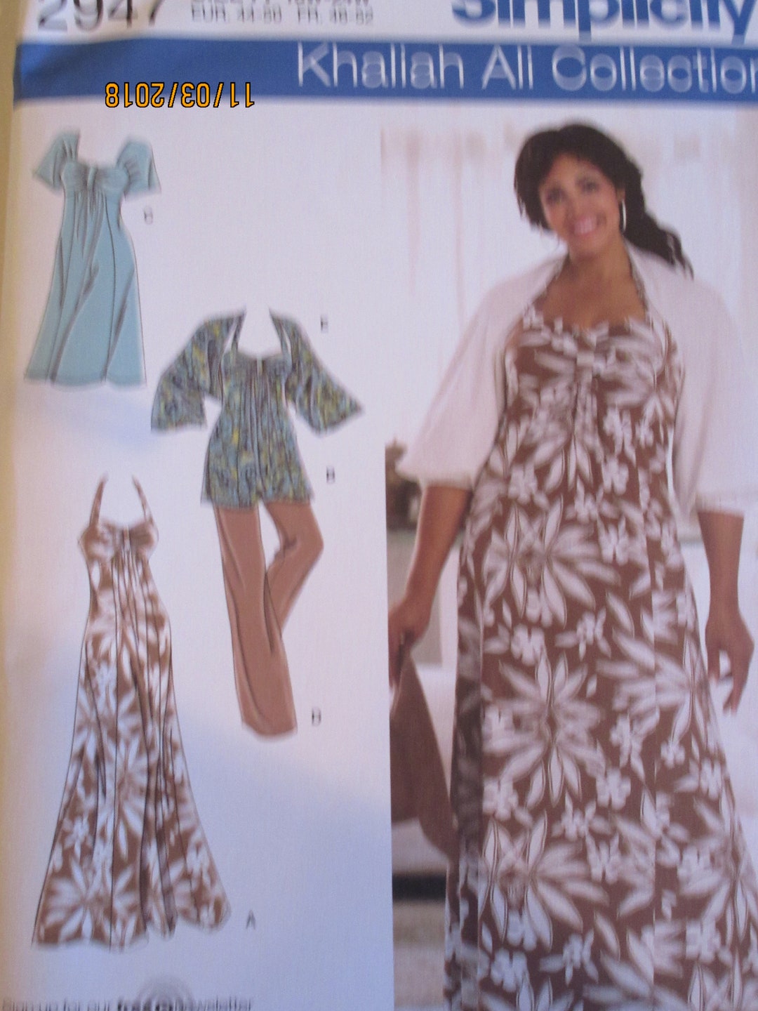 Plus Size Dress Blouse Pants Shrug Pattern Simplicity 2947 Four Styles ...
