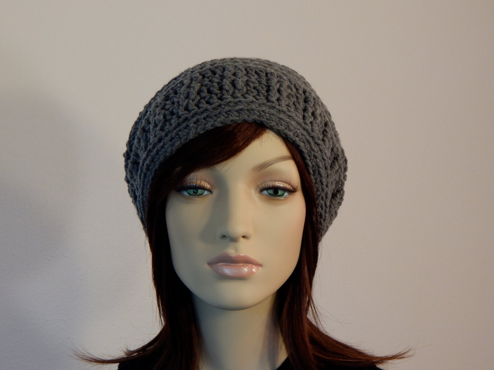 Color Choices Gray Slouch Hat, Slouchy Beanie, Womens Hat, Boho Slouch ...