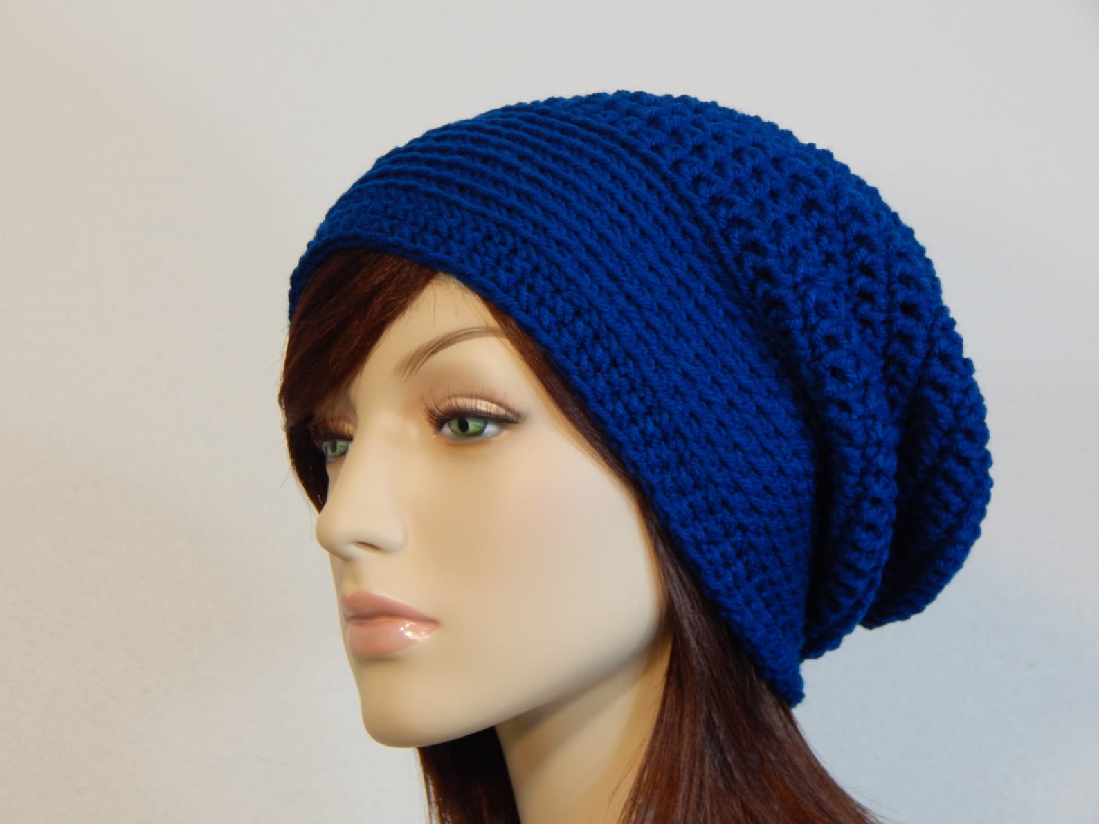 Color Choices Peacock Blue Slouch Hat Blue Slouchy Beanie - Etsy