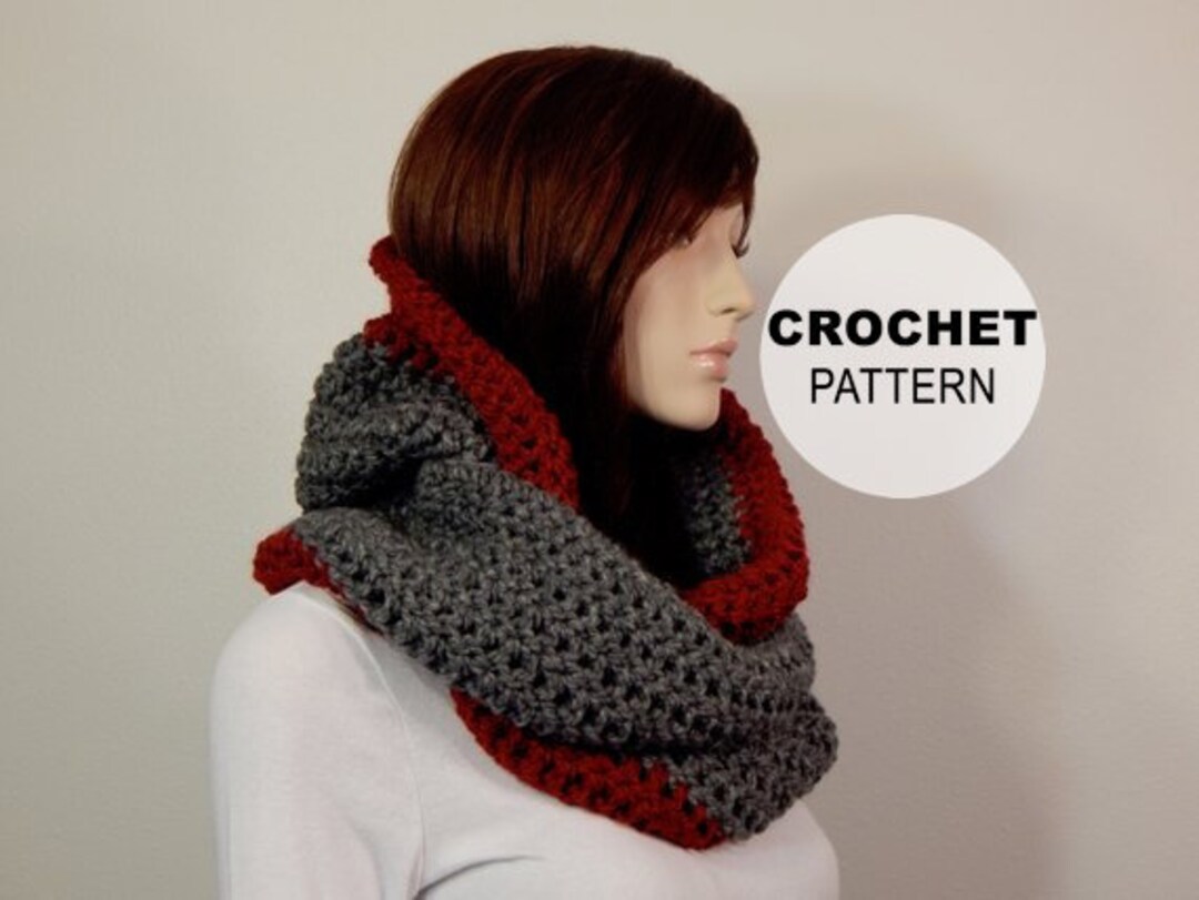 Crochet PATTERN PDF, the Everlasting Scarf, Large Circle Scarf ...