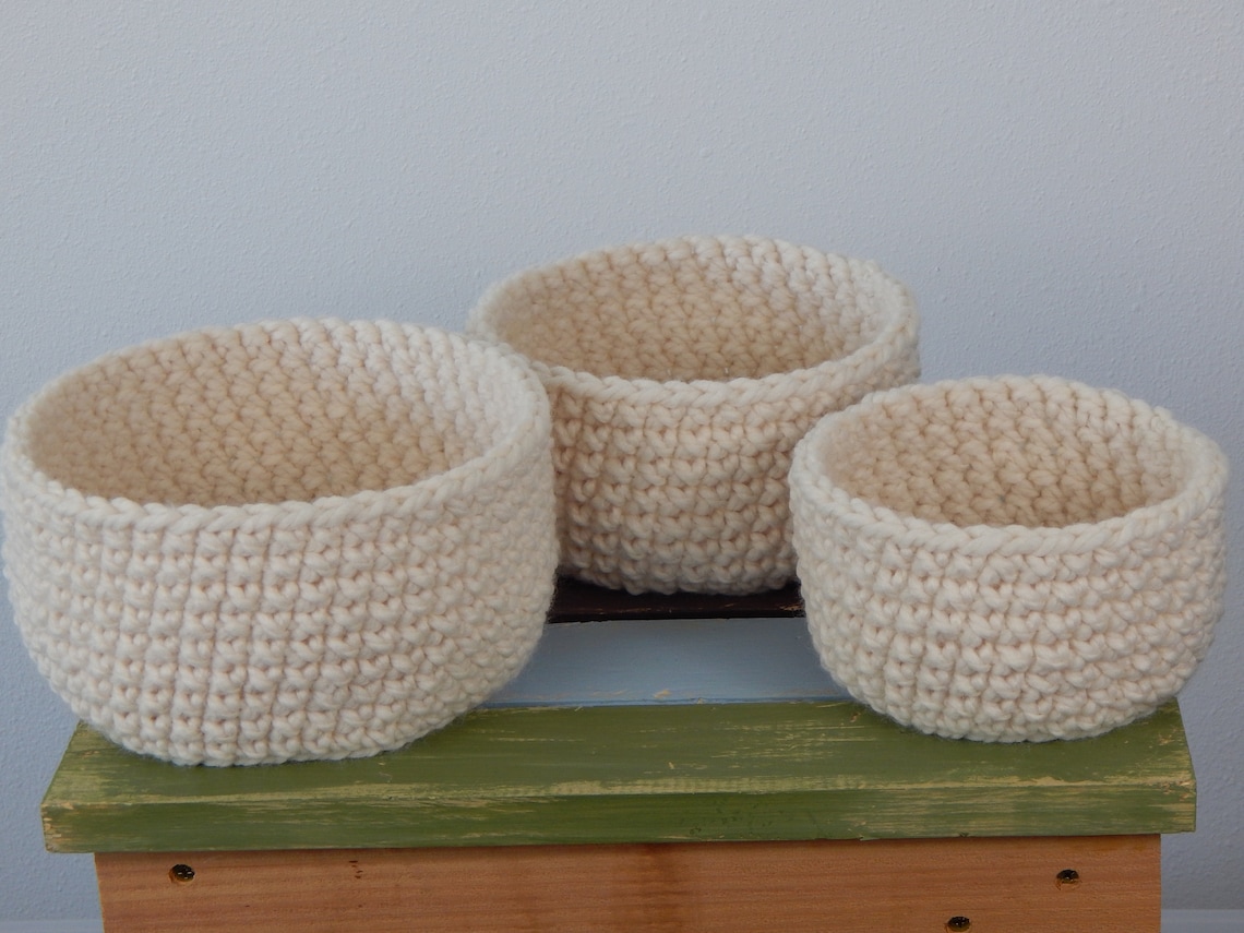 Crochet PATTERN PDF the Nesting Baskets Trio Crochet Pattern - Etsy