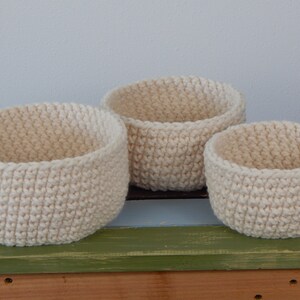 Crochet PATTERN PDF, the Nesting Baskets Trio Crochet Pattern, Stacking ...