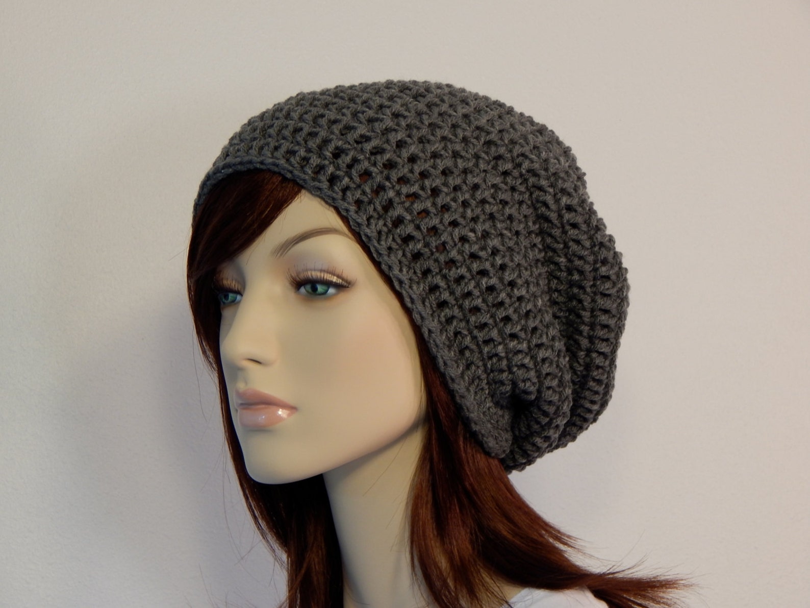 Color Choices, Hipster Extra Slouch Hat, Gray Slouchy Beanie, Choose ...