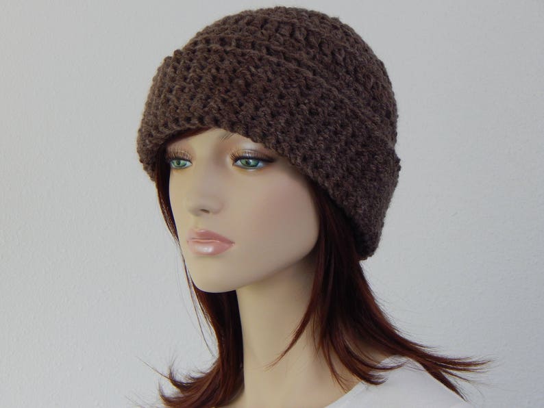 Crochet PATTERN PDF, the Nature Lover Beanie, Folded Cuff Hat, Winter ...