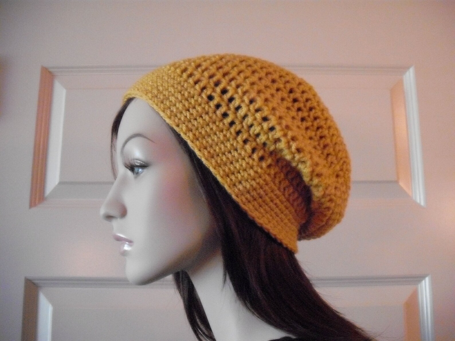 Color Choices Mustard Yellow Slouchy Beanie Womens Slouchy | Etsy