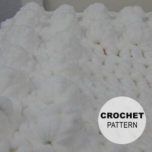 Crochet PATTERN PDF, the Fluffy Clouds Baby Blanket Pattern, Puff ...