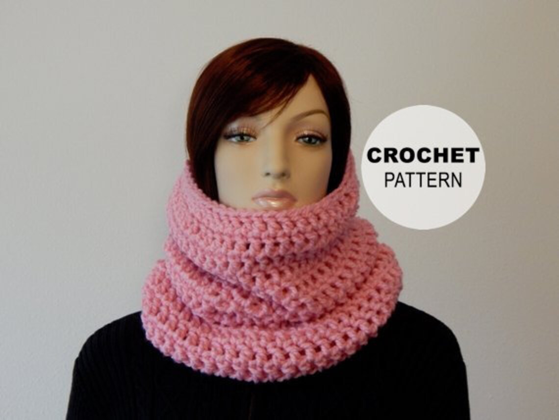 Crochet PATTERN PDF, the Cozy Cowl, Snug Chunky Cowl, Winter Scarves ...