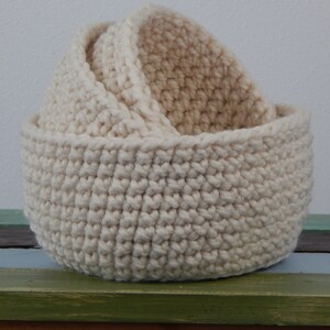 Crochet PATTERN PDF, the Nesting Baskets Trio Crochet Pattern, Stacking ...