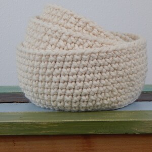 Crochet PATTERN PDF, the Nesting Baskets Trio Crochet Pattern, Stacking ...