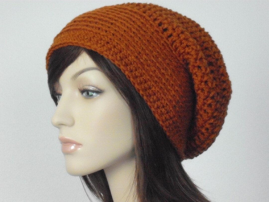 Color Choices, Rust Slouch Hat, Orange Slouchy Beanie, Rust Orange ...