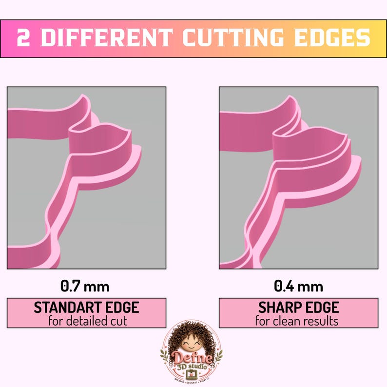 Uppercase Letter D Clay Cutter STL, 11 Sizes, Cookie Fondant Cutter ...