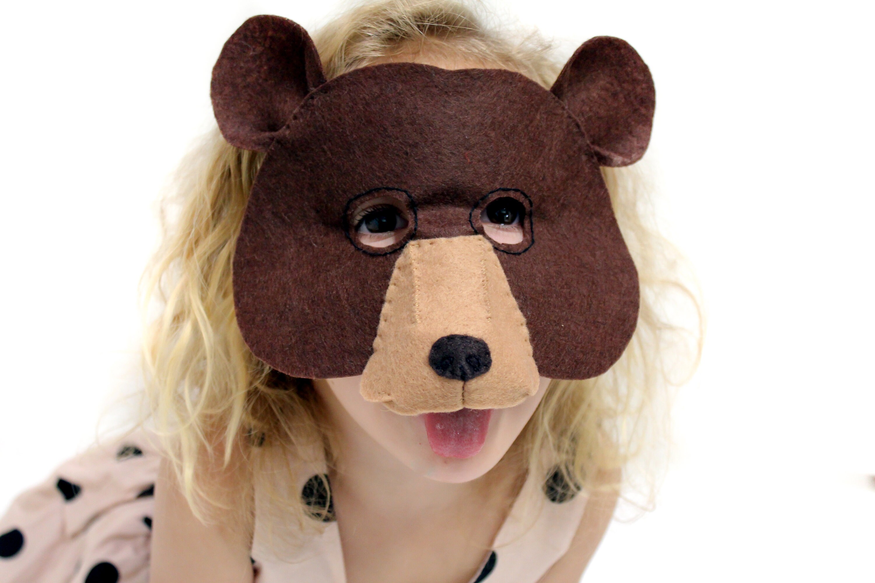 Bear Mask Sewing Pattern, Kids Felt Mask DIY (PDF Pattern) - Etsy