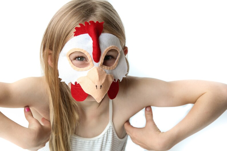 Hen Mask PATTERN. Kids Felt Mask Sewing Pattern. | Etsy
