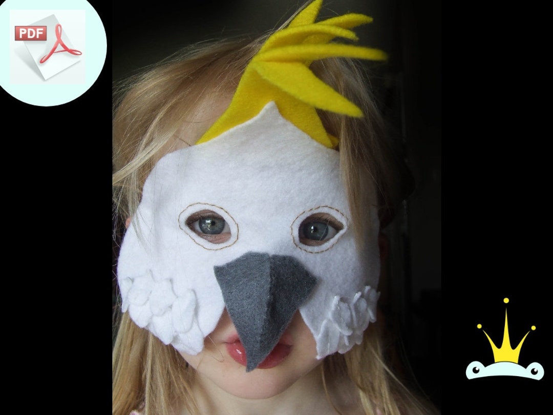 Cocky Mask PATTERN. PDF Sewing Pattern for Kids Felt Australian Sulpher ...