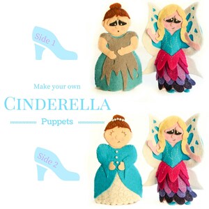 Cinderella Finger Puppets. DIY Felt Toy. - Etsy