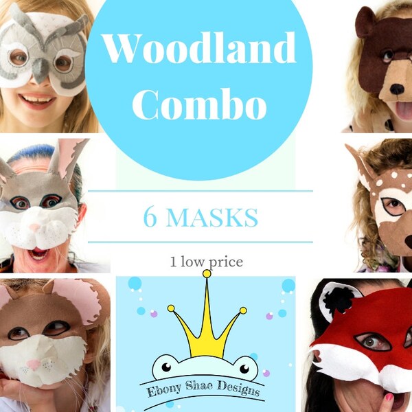 Woodland Animal Mask - Etsy