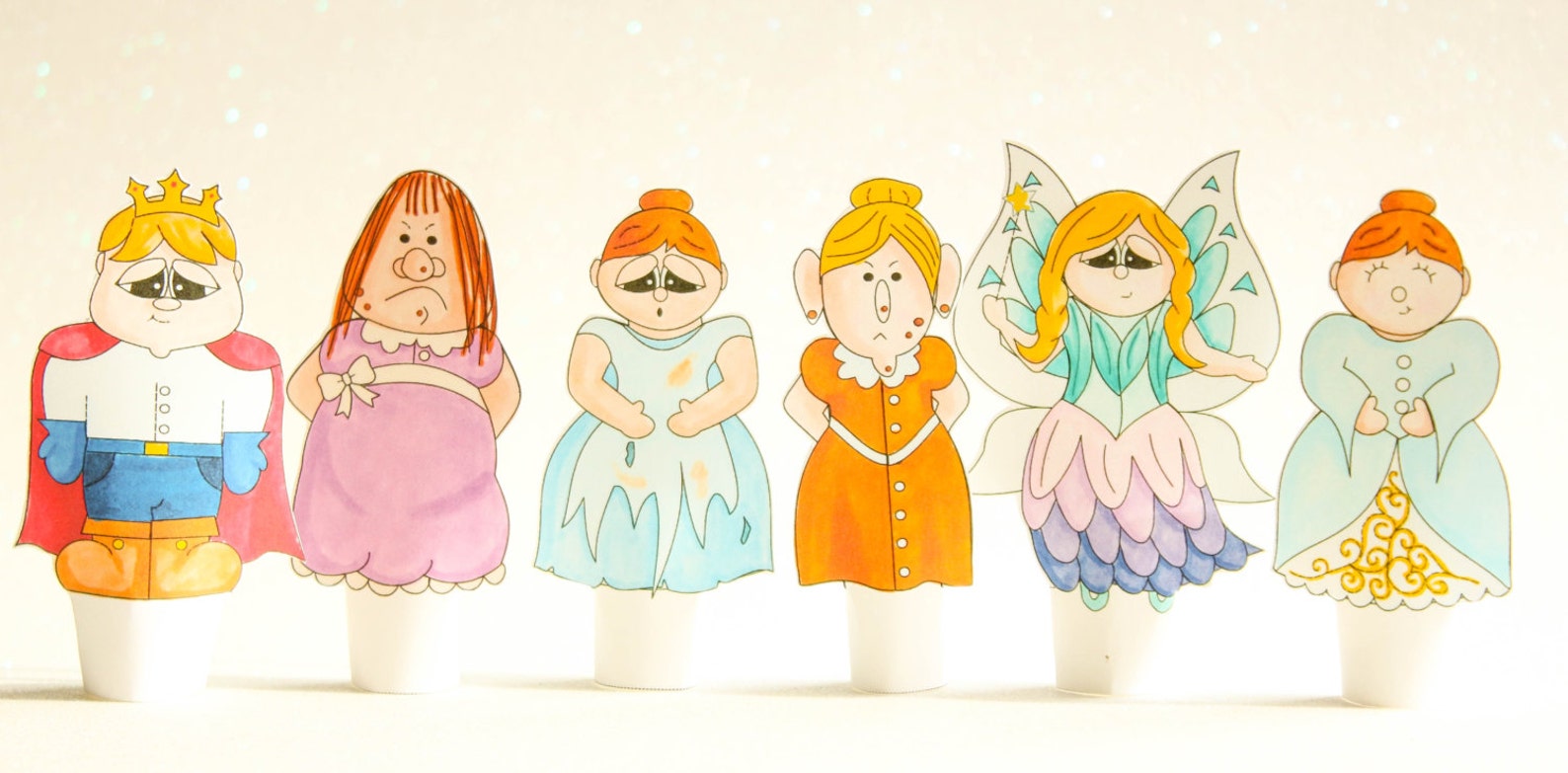 Printable Cinderella Finger Puppets. DIY Finger Puppet - Etsy Australia