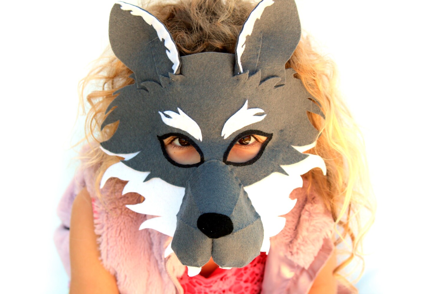 DIY Kids Felt Wolf Mask Sewing Pattern. - Etsy Australia