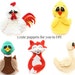 Finger Puppets PATTERN Set Chicken Little. - Etsy