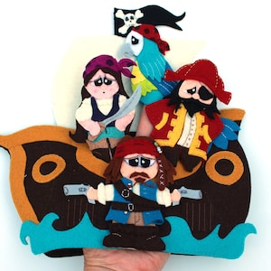 Pirate Finger Puppet PATTERNS. - Etsy