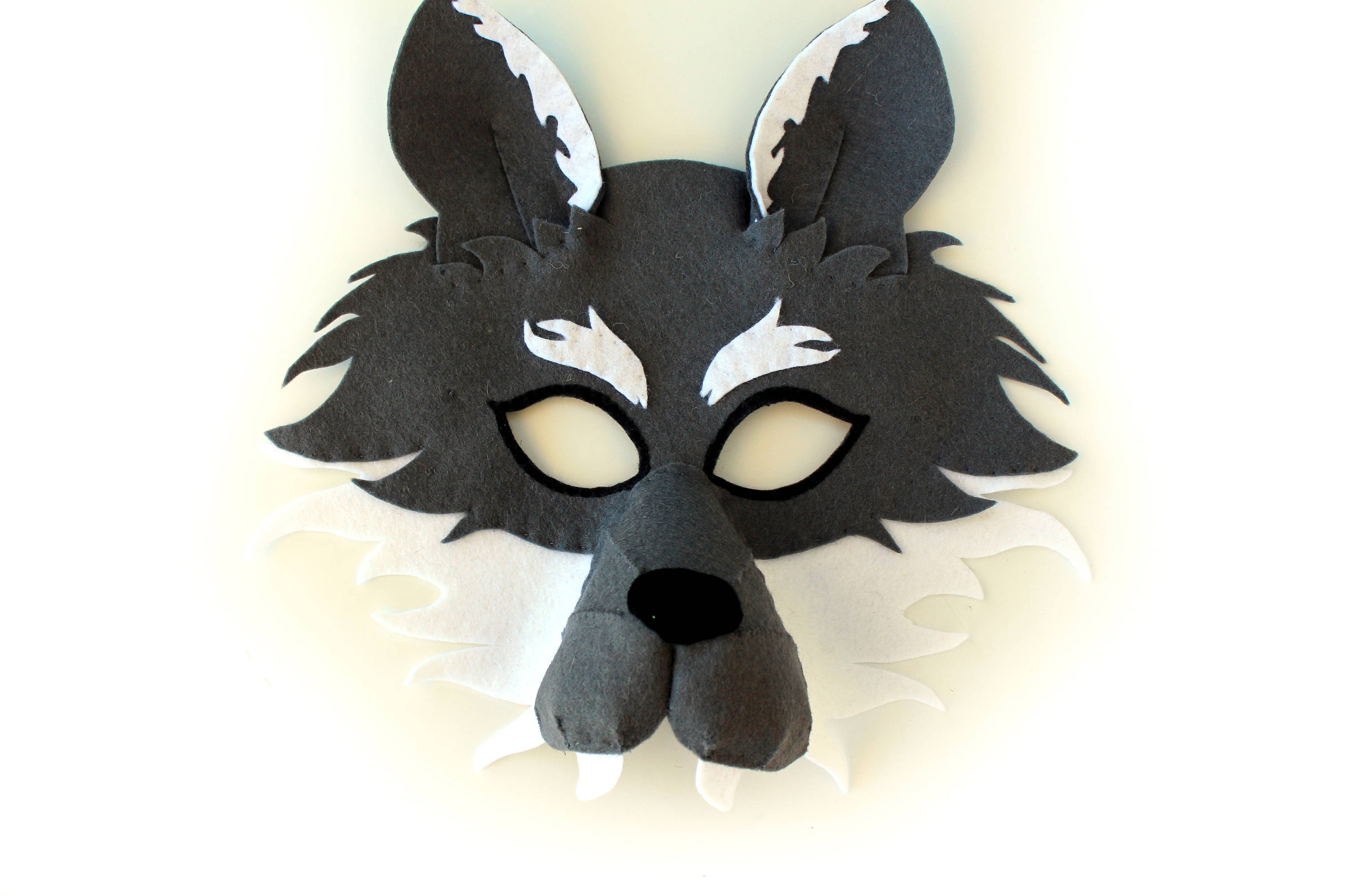 Wolf Mask PATTERN. Kids Felt Mask Sewing Pattern | Etsy Australia