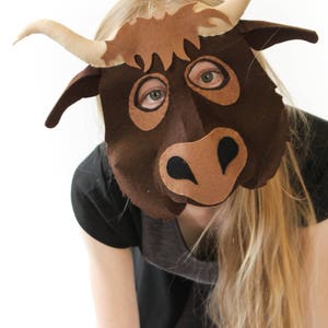 Bull Mask PATTERN. DIY Kids Felt Mask Sewing Pattern PDF. - Etsy